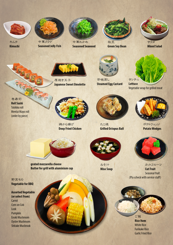 Buffet | Price | Menu - Tenkaichi Japanese BBQ Restaurant