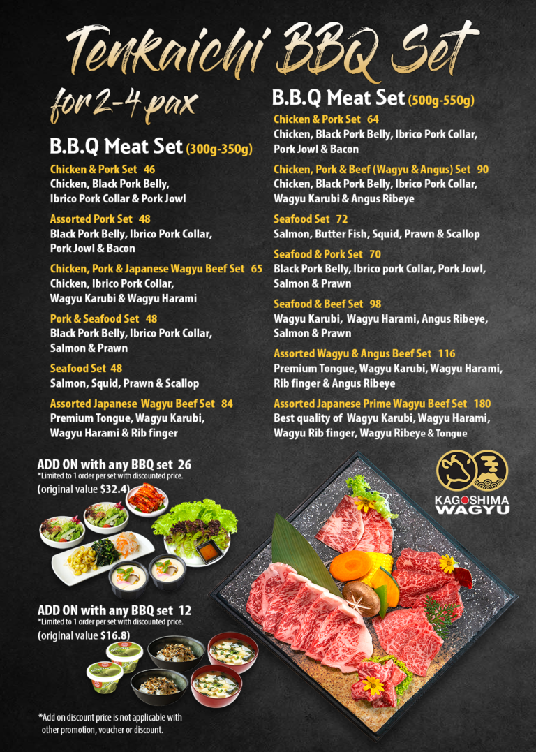 A la Carte Menu - Tenkaichi Japanese BBQ Restaurant