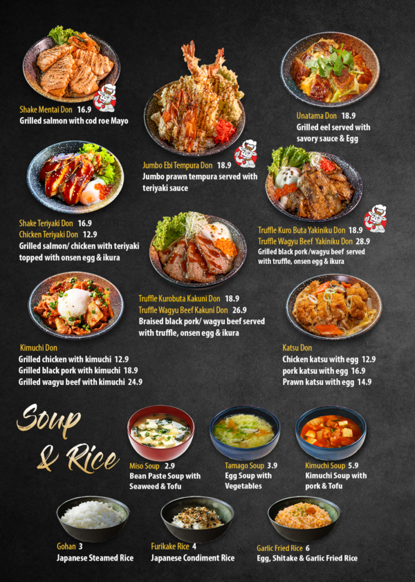 A la Carte Menu - Tenkaichi Japanese BBQ Restaurant